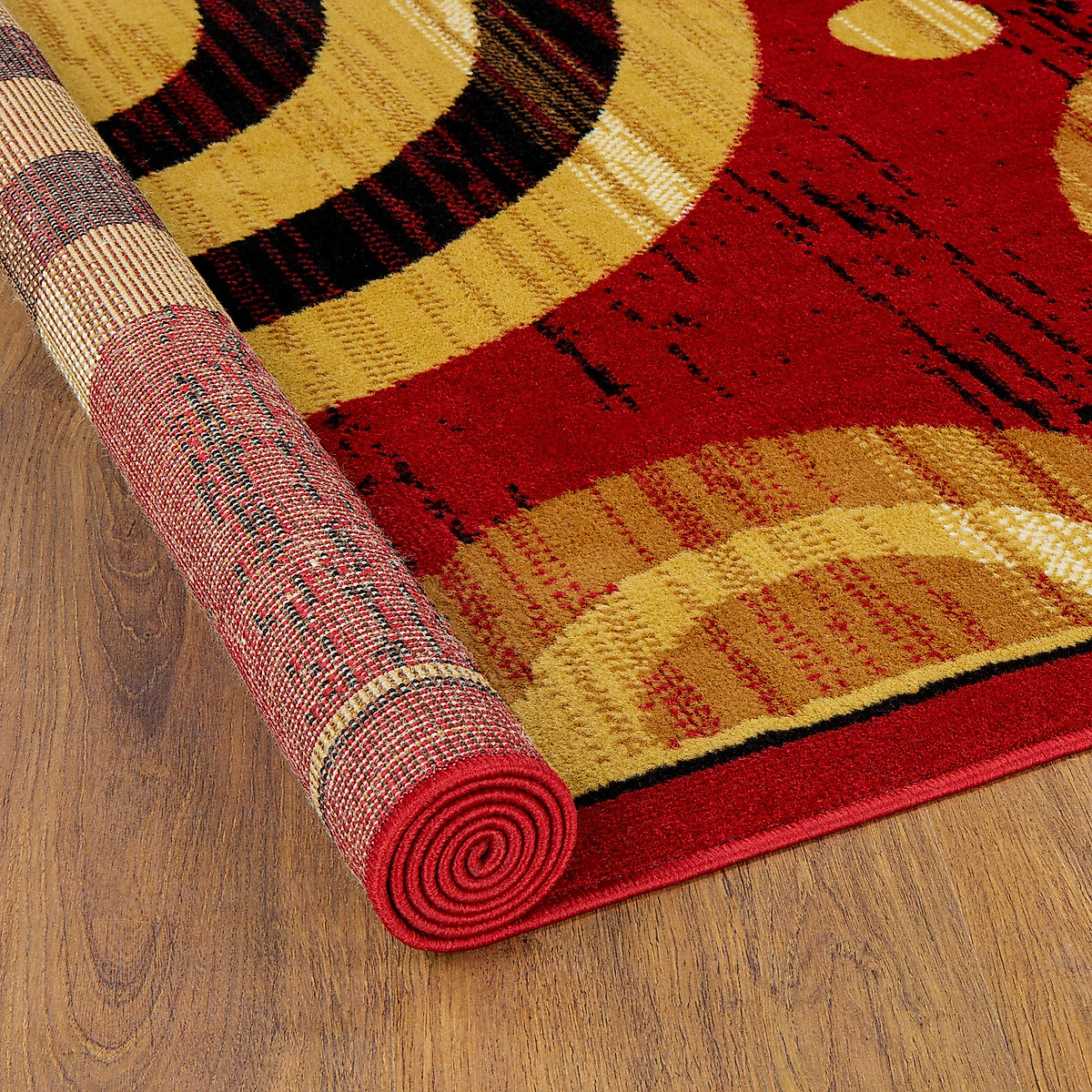 Antep Rugs Kashan King Collection Galaxy Geometric Polypropylene Indoor Area Rug (Maroon/Beige, 5' x 7')