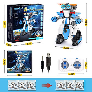 STEM Projects for Kids Ages 8-12, Remote APP Controlled Robot Building Kit Educational Birthday Gifts for Boys Girls-358 Pieces