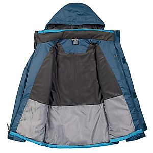 Little Donkey Andy Women's Ski Snowboarding Jacket Waterproof Warm Winter Windproof Mountain Snow Rain Coat Mosaic Blue XL