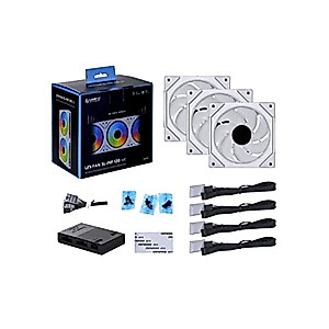 Lian Li UNI Fan SL-INF 120 RGB Infinity Mirror ARGB Fan 120mm White 3-Pack Controller