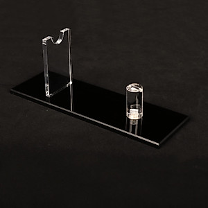 WANLIAN Knife Display Stand Knife Holder Fixed Blade Knife Collection Dagger Display Stand Holder Display Single Knife for Home Decor (Transparent)