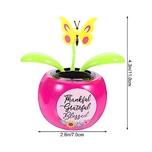 BESPORTBLE 2pcs Solar Dashboard Butterfly Dancing Bobblehead Butterflies Figurine Car Dash Shaking Action Figure Auto Vehicle Dash Decoration