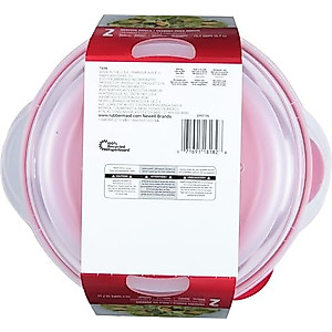 Rubbermaid TakeAlongs Serving Bowl Food Storage Containers, 15.7 Cup, Tint Chili, 2 Count