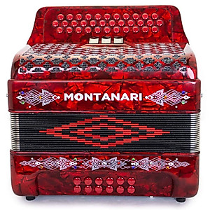 Montanari 3412 3S Accordion EAD Red Accordion