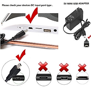 DC 5V Charger Wall Adapter DC5V Minii USB Adapter USB Charger for DVR, Camera, Record, MP3, MP4, Router, Hard Disk, Hub,Card Reader, Black
