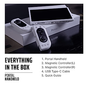 Pimax Portal Handheld Game Console - Compatible with Cross-platform games of Google play, Steam, Xbox, PS and Nintendo, Gaming Console with light weight design, 4K 120Hz, 8G+128G, White