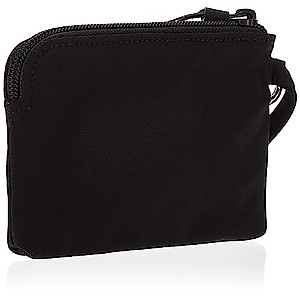 Vera Bradley Women's Cotton Clip & Zip Mini Pouch Wallet, Black, One Size