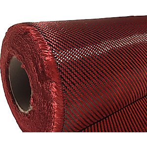 4" x 10 FT Red - Kevlar FABRIC-2x2 Twill WEAVE-3K/220g