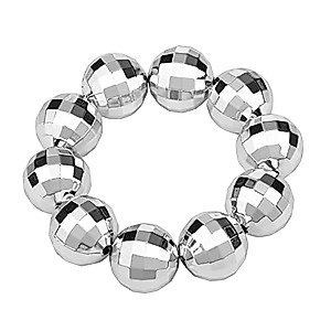 4 Pieces 1970s Disco Accessories Disco Set Disco Costume Accessories Disco Ball Earrings Disco Ball Necklace Disco Ball Bracelet Rock Disco Sunglasses 70s Disco Outfits for Women and Girls