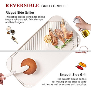 Caannasweis Marble Stone Nonstick Cookware Set - Granite Frying Pans for Kitchen Cooking Essentials (Grillde Beige)