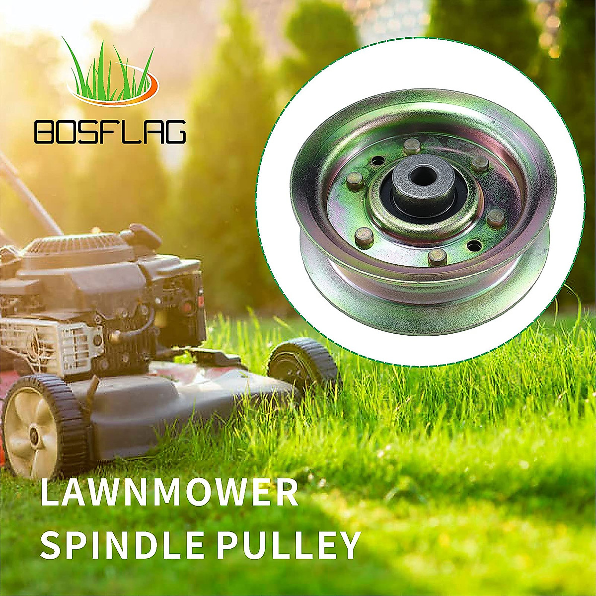 BOSFLAG 173437 Pulley Replaces AYP 165888, 131494, 155191, 173438, 532173438, 532173437, 597025001, 532155191, 532131494 for Husqvarna YTH1542XP, YTH18542, YTH 2042, Craftsman LT1000, LTX1000 Tractors