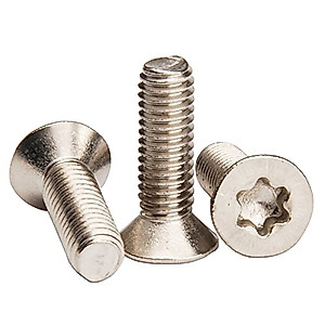 M2.5 Torx Screws Countersunk Head,Torx Flat Head Screws,Pack of 100-piece (M2.5 x 10mm)