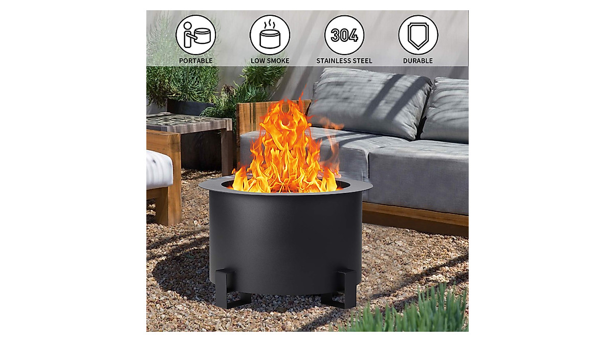 GIODIR Smokeless Fire Pit - Perfect for Backyard Gatherings
