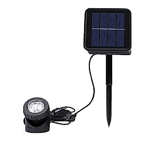 AVEKI Solar LED Landscape Spotlight,Waterproof 6 LEDs Pond Light Underwater Light Adjustable Lighting Angle,Security Lighting Dark Sensing Auto On/Off for Outdoor Garden Courtyard Lawn Fish Tank Pool