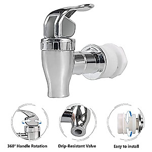 GWENBHMTOOL Beverage Dispenser Replacement Spigot for Jug Glass Jar Drink Dispenser Faucet Reusable Water Dispenser Spigot 4 Pack