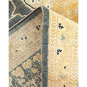 Solo Rugs One of a Kind Hand Knotted Hand Made Wool Traditional Oriental Mogul Gray 8 x 10 Area Rug