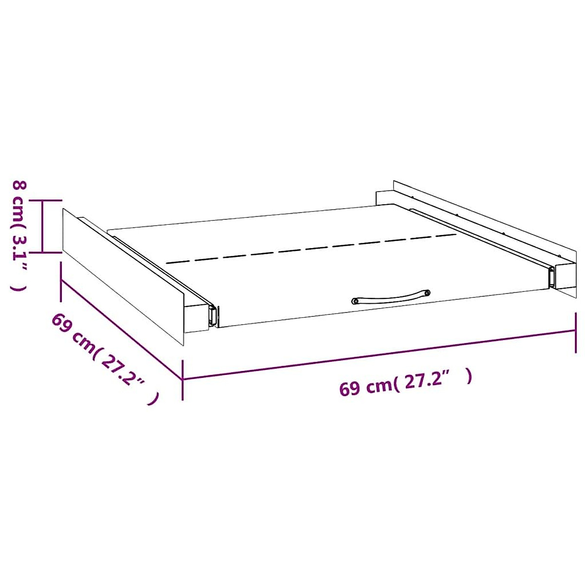 YAFF Double Washing and Drying Machine Pedestal with Drawers White (17.82lbs)