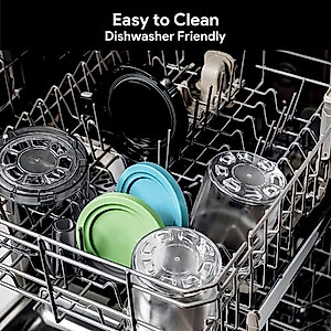 ChooKaChoo Containers Replacement for Ninja Creami Pints and Lids, Compatible with NC301 NC300 NC299 Series Ice Cream Maker, Leak-proof Lids, BPA Free, Dishwasher Safe