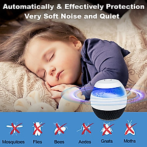 Hodiax Nap n Trap! Mini Indoor Mosquito Killer, Insects and Fly Trap with USB Power Cord, Desktop Small Non Zapper for Pest Control with LED Night Light (2 Pack)