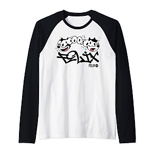 Felix The Cat Eyes Raglan Baseball Tee