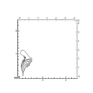 Silvershake 925 Sterling Silver Butterfly Wing Dangle Earrings