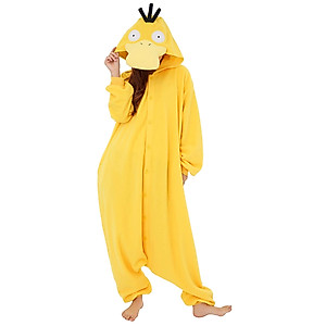 SAZAC Psyduck Pokemon Kigurumi - Onesie Jumpsuit Halloween Costume (Adult XL)