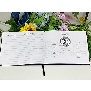 RAXIFU Funeral Guest Book, 8”x10” Memory Book for Funeral, 126 Pages Guest Book for Memorial Service, Celebration of Life Guest Book