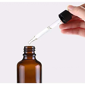 Jucoan 16 Pack Glass Dropper Bottles, 4 oz/120ml Amber Glass Tincture Bottles with Graduated Glass Eye Droppers for Essential Oils, Perfume, 2 Stainless Steel Funnels,16 Chalkboard Lables