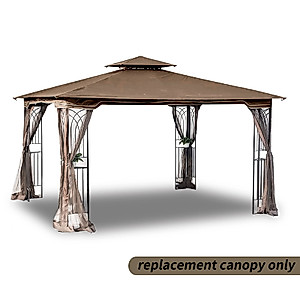 ISAGAPOY Replacement Canopy Top Cover for Garden Canopy Cover Roof with Air Vent for Gazebo (L-GZ798PST-E) Brown