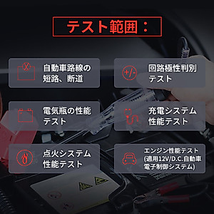 Test Light Automotive, 6V 12V 24V DC Auto Car Truck Voltage Circuit Tester Long Probe Pen Li