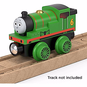 Thomas & Friends Wooden Railway Toy Train Percy Push-Along Wood Engine for Toddlers & Preschool Kids Ages 2+ Years (Amazon Exclusive)