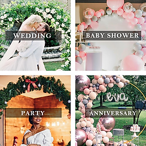 Round Backdrop Stand 7.2 ft, Metal Balloon Arch Kit Circle Frame for Parties, Birthday, Wedding, Ceremony Decorations-Gold