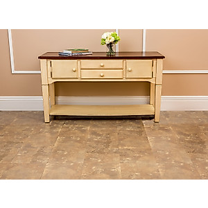 Nexus Self Adhesive 12-Inch Vinyl Floor Tiles, 20 Tiles - 12" x 12", Light Slate Marble Pattern - Peel & Stick, DIY Flooring for Kitchen, Dining Room, Bedrooms & Bathrooms by Achim Home Decor