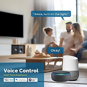 Orison Smart Ceiling Fans with Lights, 20'' Low Profile Ceiling Fan with Remote and App Control, Flush Mount Ceiling Fan with Voice Control, Compatible with Alexa & Google Home (White)