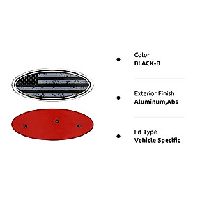 9 Inch Front Grille Tailgate Emblem for Ford, Oval 9"X3.5", Decal Badge Nameplate for Ford 04-14 F150 F250 F350, 11-14 Edge, 11-16 Explorer, 06-11 Ranger