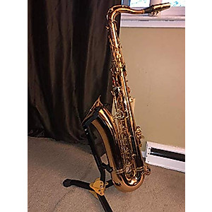 Luvay Alto/Tenor Sax Stand, Foldable(12") & Adjustable, Triangle Base Design
