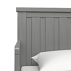 Child Craft Calder Toddler Bed for Kids with Guard Rails (Brushed Pebble)