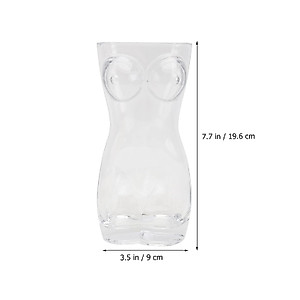 Yardwe 1pc Human Beer Mug Outdoor Wine Glasses Outdoor Decor Coffee Mug Transparent Glass Party Beer Cups Crystal Drinking Glasses Crystal Decor Flutes Body Woman Drinking Cup re-usable