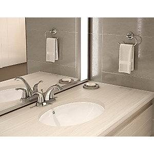 Symmons SLC-6612-1.5 Unity 4 in. Centerset 2-Handle Bathroom Faucet with Drain Assembly in Polished Chrome (1.5 GPM)