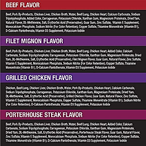 CESAR Wet Dog Food Classic Loaf in Sauce Beef Recipe, Filet Mignon, Grilled Chicken and Porterhouse Steak Variety Pack, (24) 3.5 oz. Easy Peel Trays
