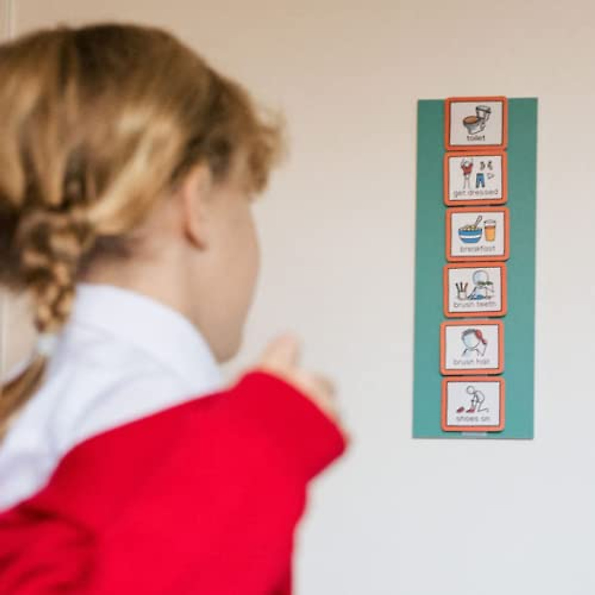 Morning and Bedtime Routine Chart by Create Visual Aids to support routine. Visual schedule or visual timetable for autism, speech and language, toddlers, preschool.