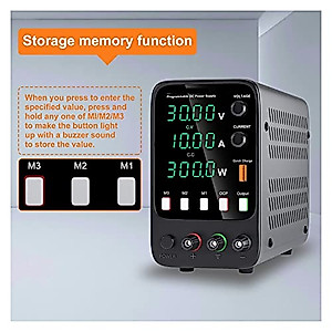 DC Power Supply 30V 10A Lab Programmable Memory Function Adjustable Bench Power Source Voltage Regulator Switch 60V 5A(0-30V 0-5A)