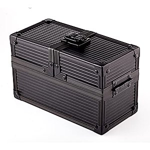 Black Double Metal Deck Box Dice Box for Deck Protector storage Trading Cards TCG Ultra Pro Sleeve MTG Magic FaB YGO Yugioh EDH Commander PTCG TCG