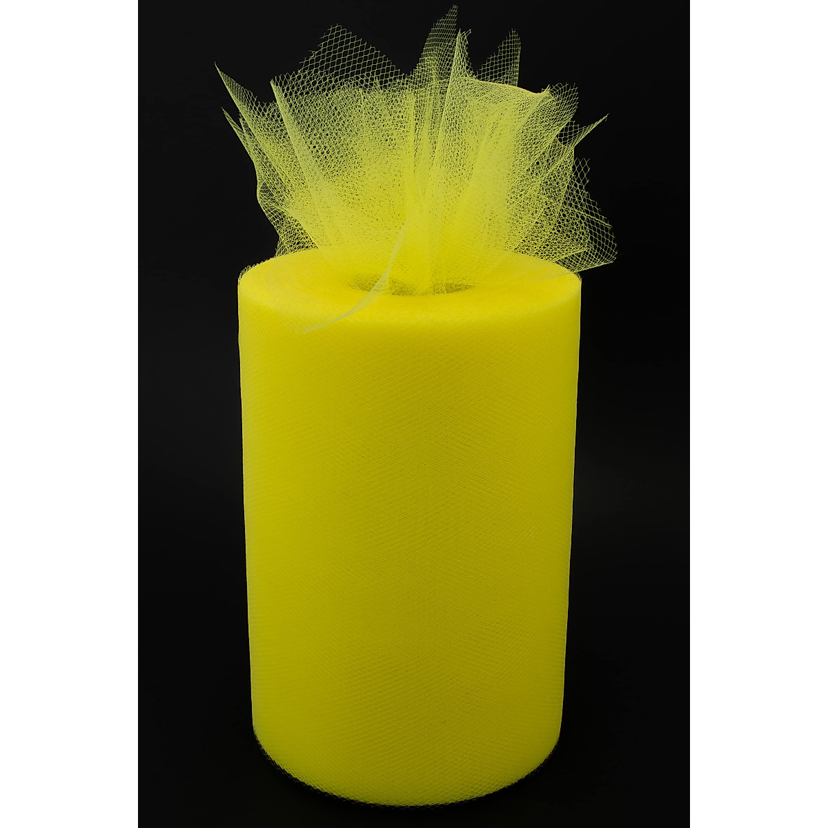 Tulle Fabric Roll | 6” by 100 Yards | Polyester Spool for Crafts Decorations Tutu Weddings Costumes Skirts Parties Gift Bow and More – by Craft Forge (Yellow)