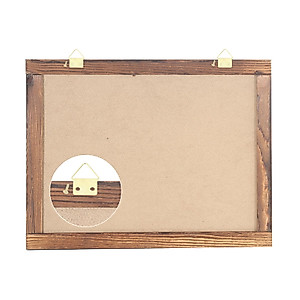 KOOLDE 16" x 24" Magnetic Chalkboard Large Hanging Framed Wall Chalk Board Combination Chalk Board & Bulletin Board Rustic Framed Blackboard for Kids, Home, Office, Restaurant