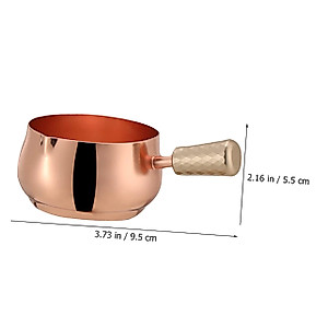 SOLUSTRE 5pcs Stainless Steel Sauce Cup Coffee Milk Warmer Creamer Pitcher Chocolate Melting Pan Metal Sauce Pot Saucer Cup Butter Melting Pot Soy Sauce Dish Dip Bowls Keep Warm Boiler