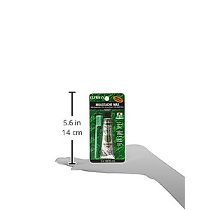 Clubman Pinaud Moustache Wax with Comb Applicator, For Styling & Color Enhancement, Chestnut, 0.5 Oz