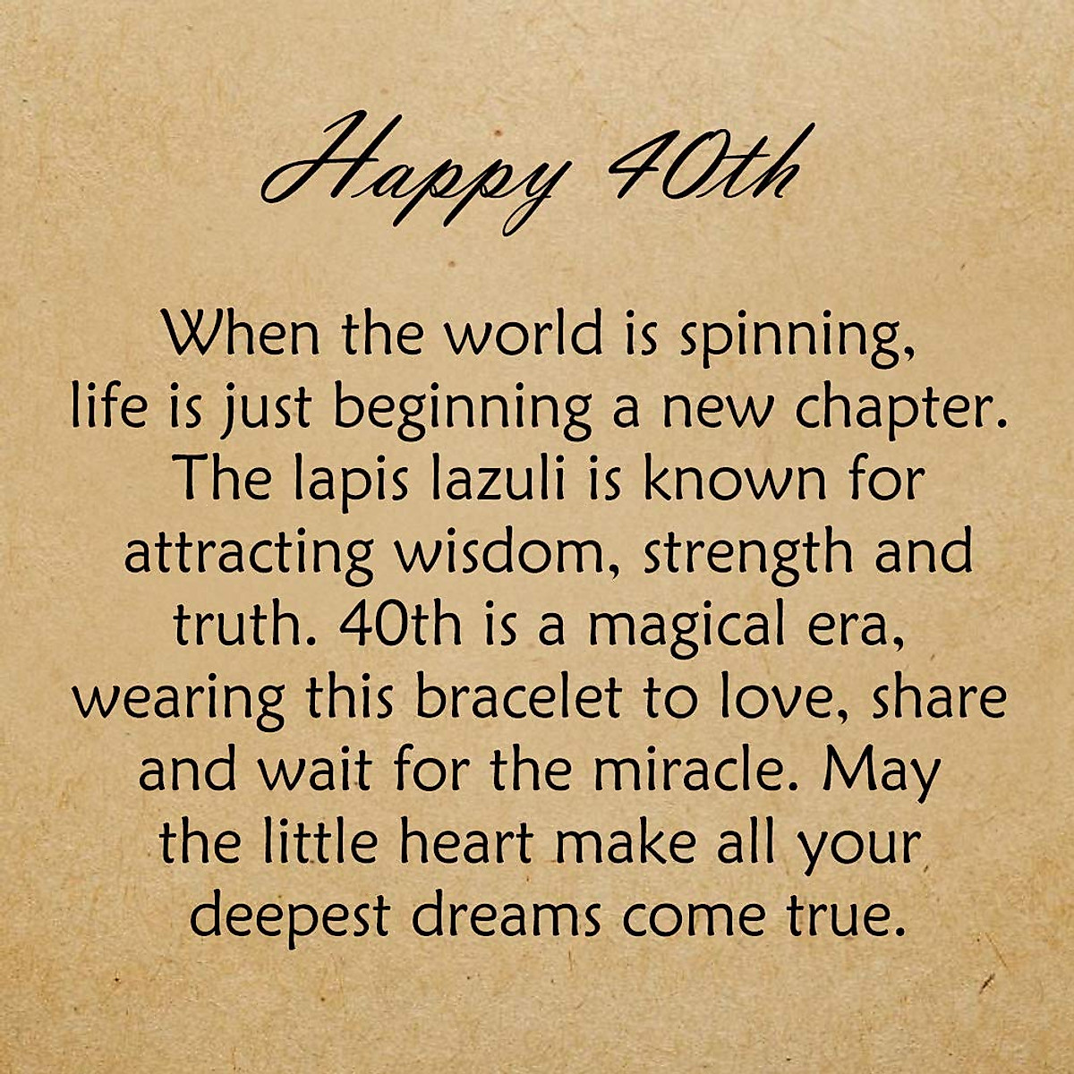 OFGOT7 40th Birthday Gifts for Women Turning 40 – Bead Bracelet with Message Card & Gift Box - Fortieth