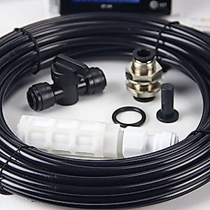 MistKing MKAMS5-125-300 5th Generation Advanced Misting System for Patio, Greenhouse, or Terrarium Cooling with Small Reservoir Filter