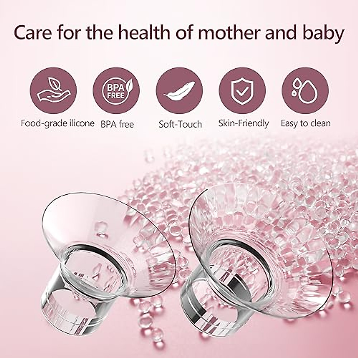 Flange Inserts 13/15/17/19/21mm 10PCS for Momcozy S9/S9pro/S10/S12/S12pro/Medela/Tsrete/Spectra/Bellababy etc 24mm Wearable Breast Pump, Reduce 24mm Tunnel Down to Correct Size - 10PCS